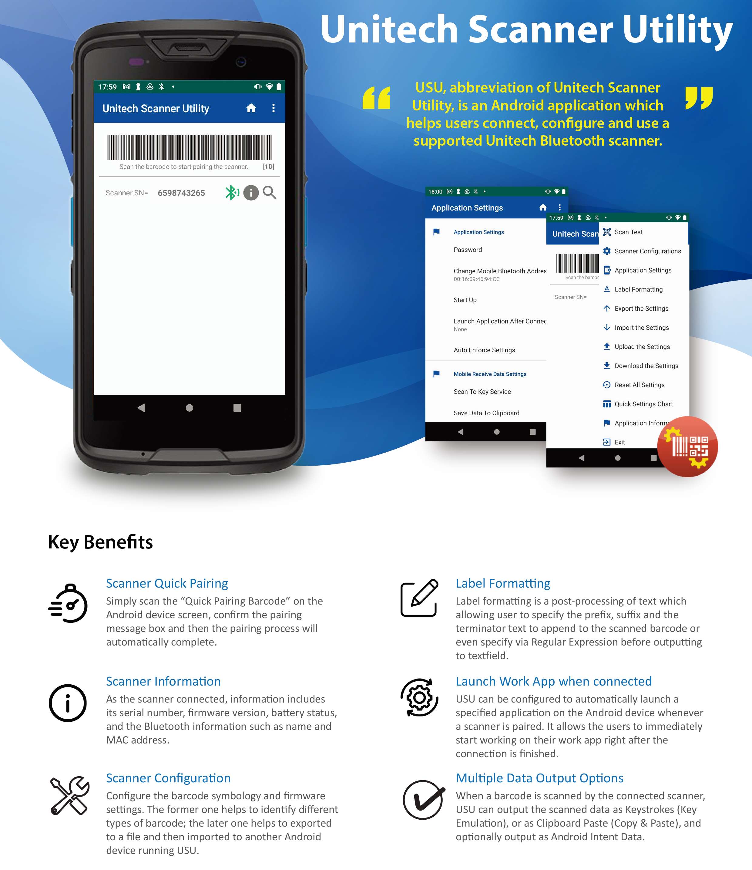 Unitech Scanner Utility (USU) Powerful Pocket Scanner Application │ Unitech